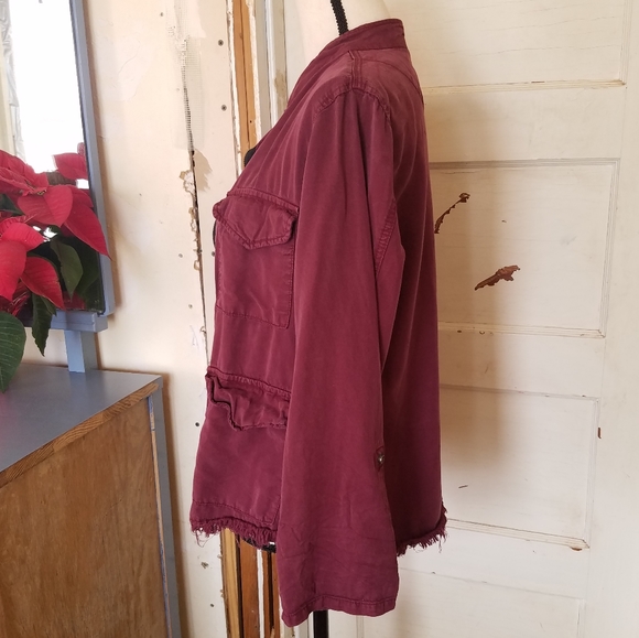 Sanctuary | Jackets & Coats | Sanctuary Roy Burgundy Red Military ...